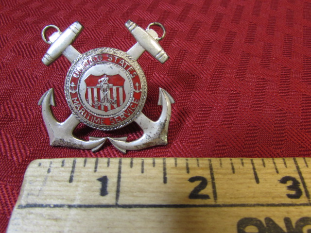 Lot Detail - WWII US MARITIME SERVICE STERLING SILVER & CORO ENAMEL CAP ... Lot Detail - WWII US MARITIME SERVICE STERLING SILVER & CORO ENAMEL CAP ...